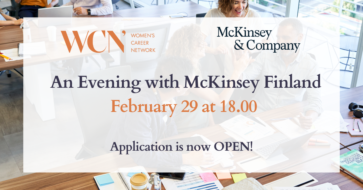 An Evening with McKinsey Finland | Women´s Career Network - Inspire ...